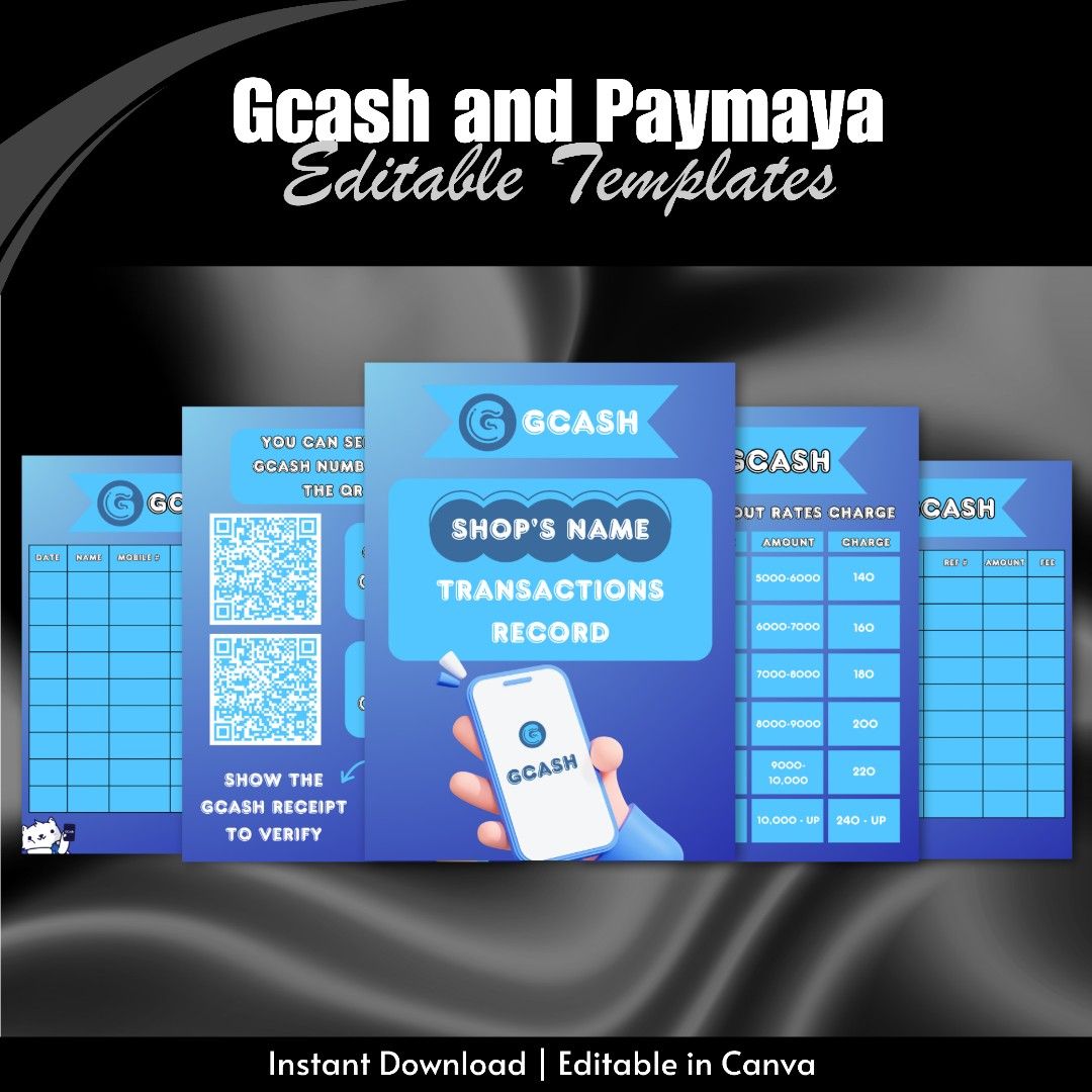 GCASH, PAYMAYA, TRANSACTION TEMPLATES / EDITABLE IN CANVA, Looking For ...