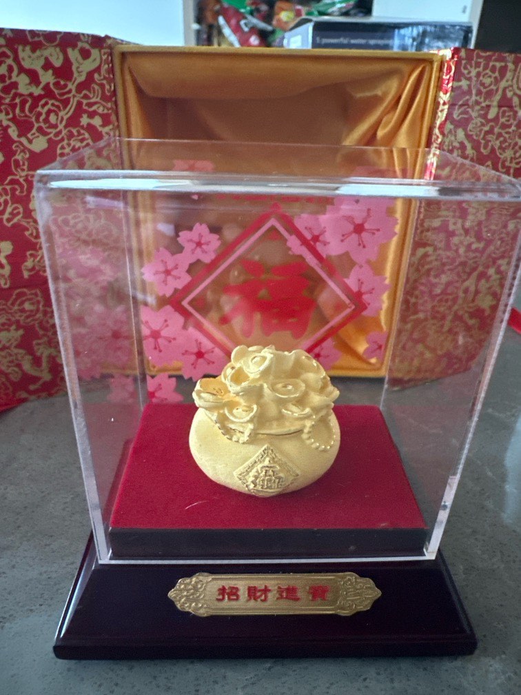 Gold Heart Money Ingot Decor, Luxury, Accessories on Carousell
