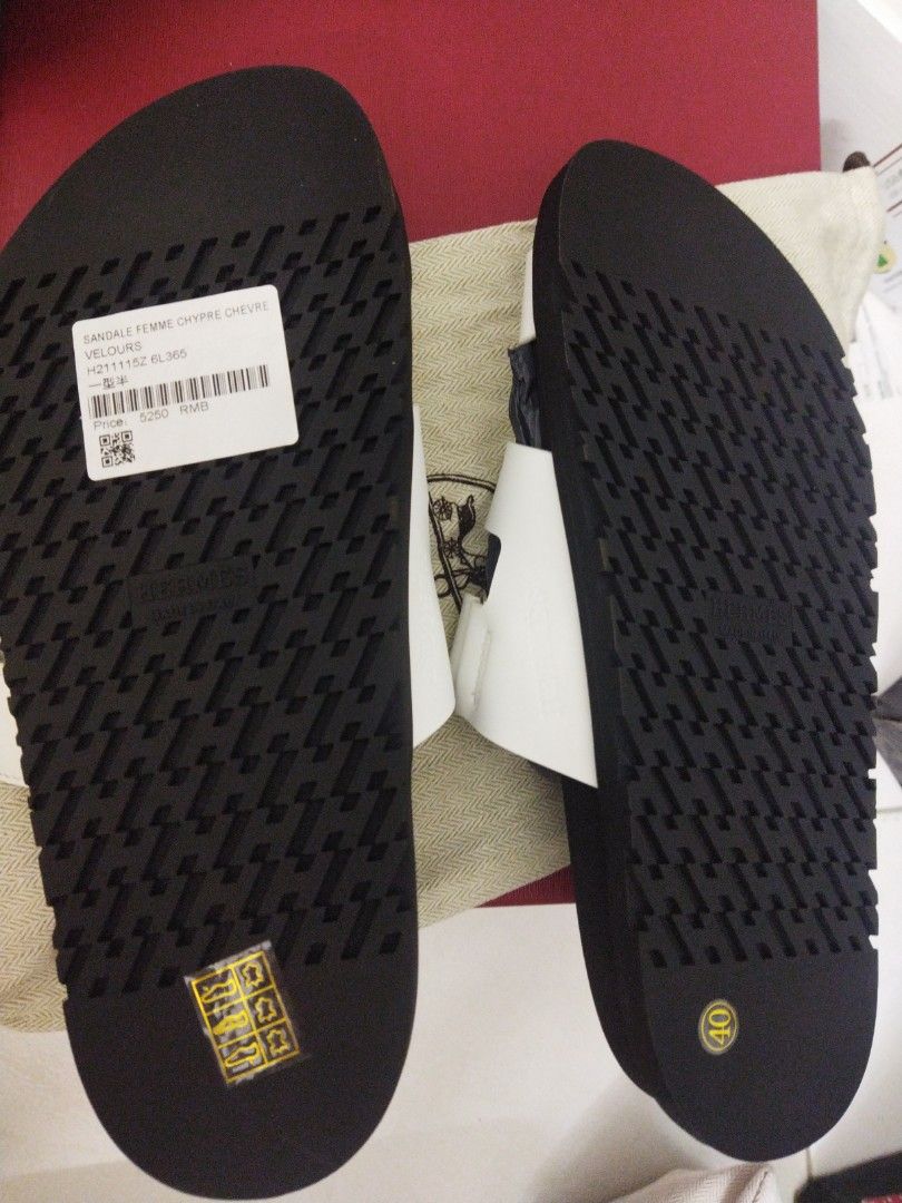 Hermes Second Uncle Hydraulic Velcro Sandals Calfskin, Men's Fashion ...