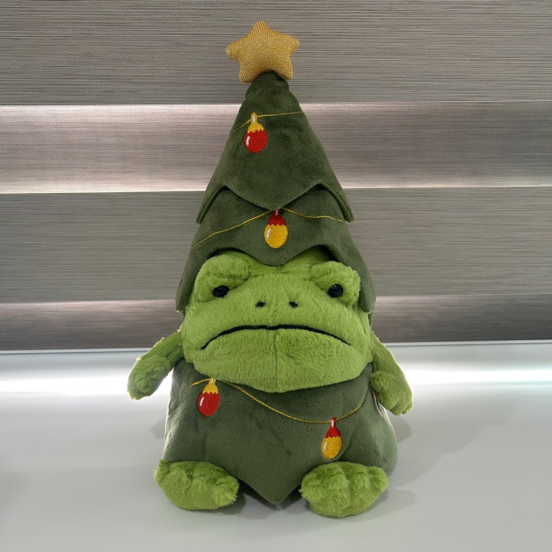 grumpy santa frog jellycat