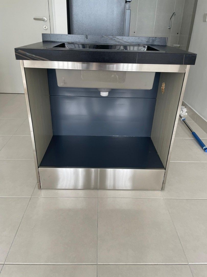 [Kitchen] 120cm + 80cm L Kicthen Cabinet With Sink, Furniture & Home ...