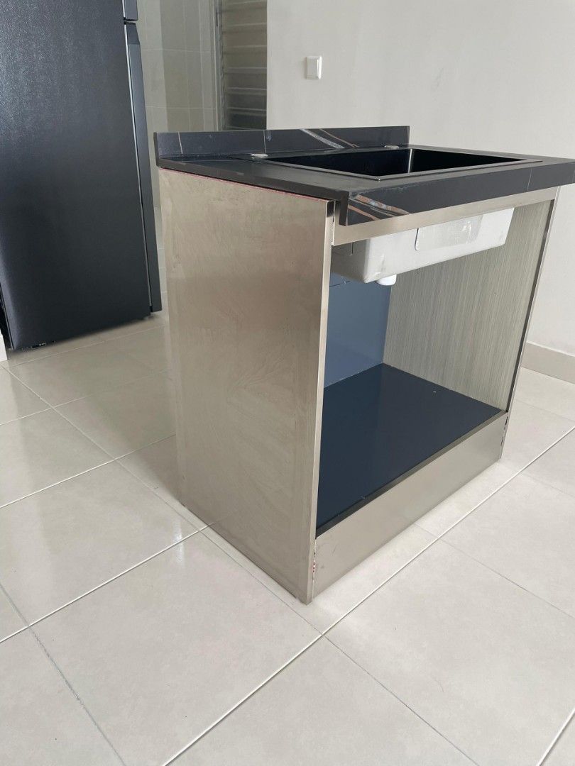 [Kitchen] 120cm + 80cm L Kicthen Cabinet With Sink, Furniture & Home ...