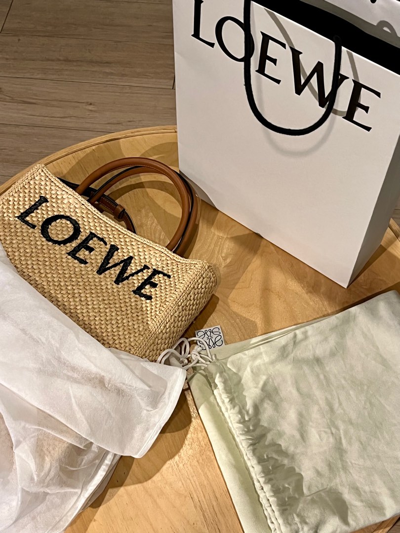 Loewe A4 Raffia Tote Bag, Luxury, Bags & Wallets on Carousell