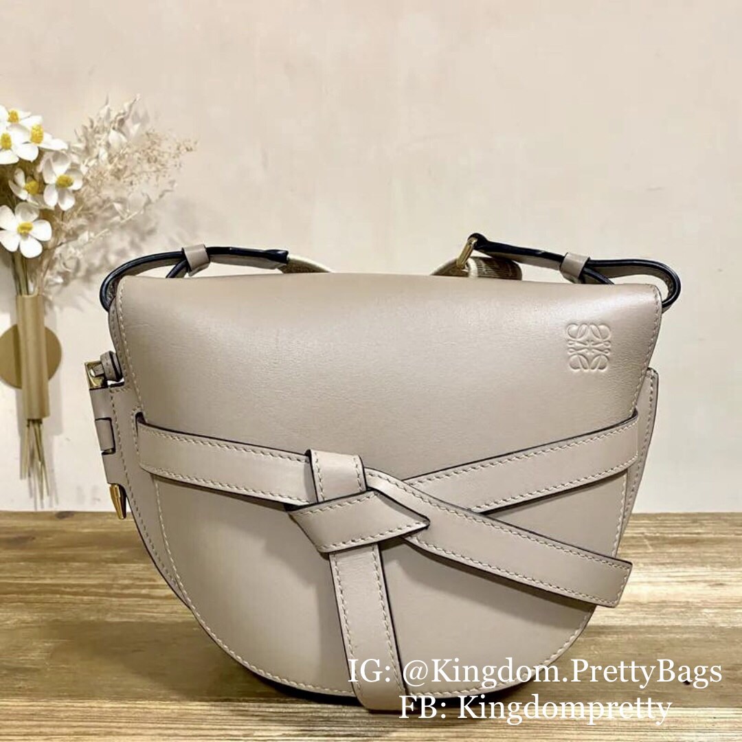 Loewe Small Size Gate Dual Ribbon Flap Belt Crossbody Bag Sand Pre ...