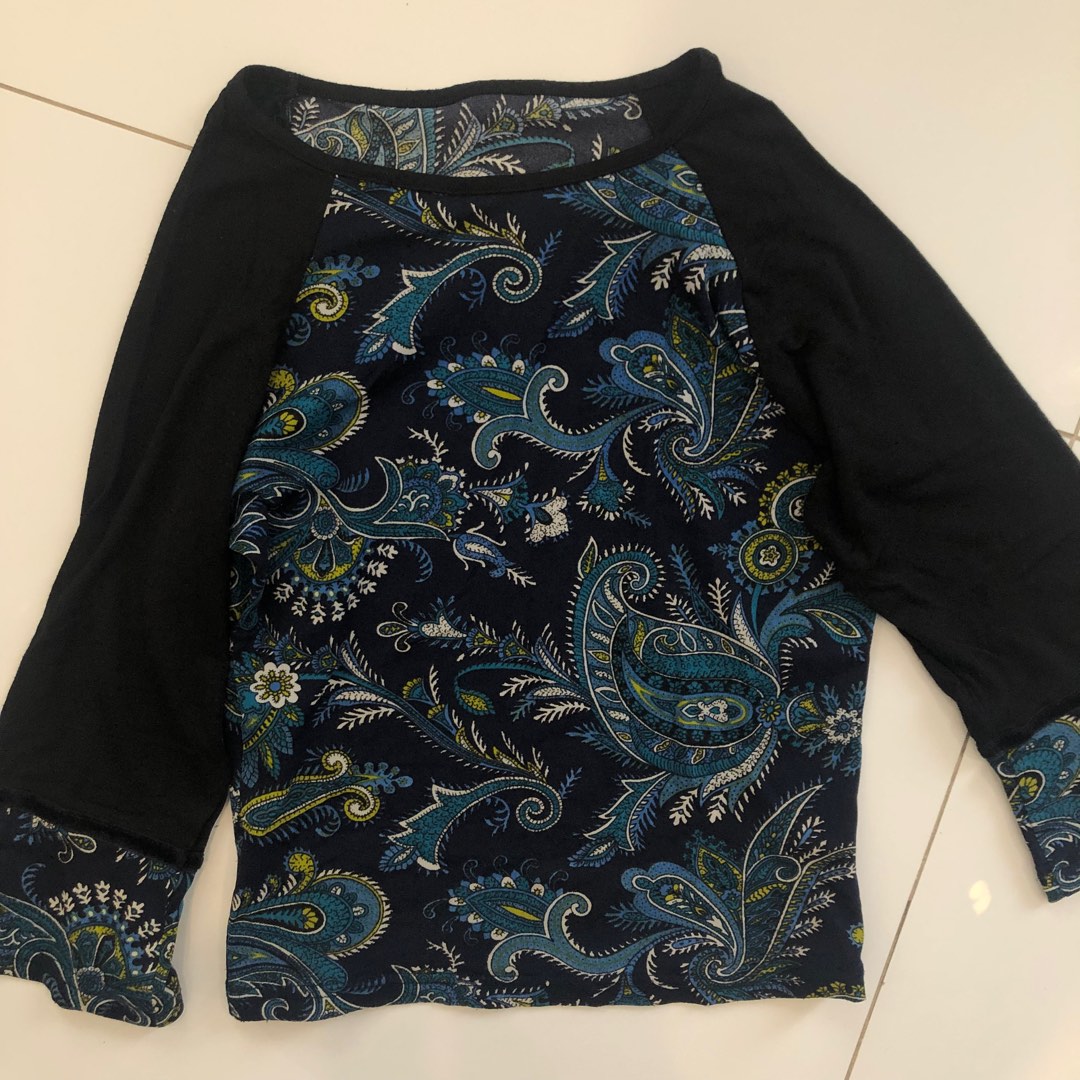 LONGSLEEVES PAISLEY FLARED FITTED BOXY MESH VELVET FAIRYCORE COTTAGE ...