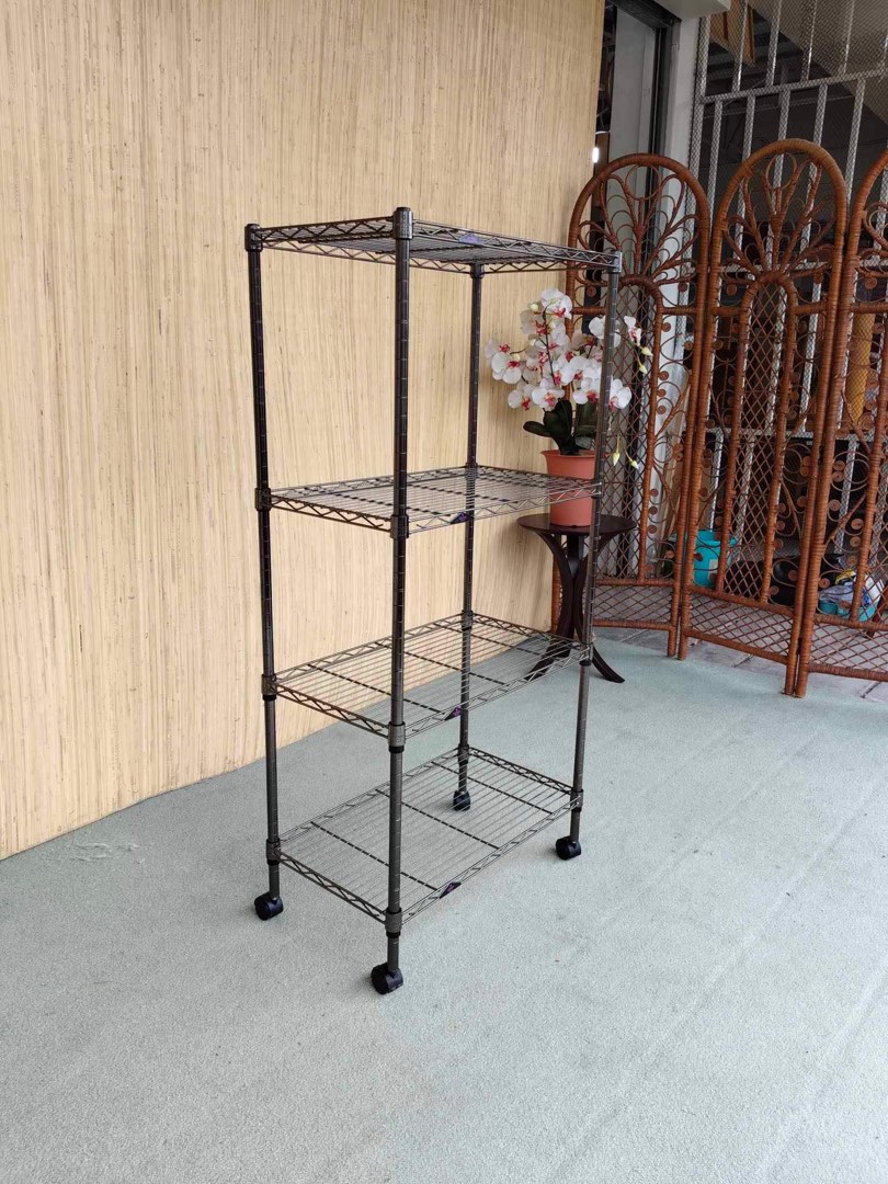 Luminous Black Metal Rack, Furniture & Home Living, Furniture, Shelves ...