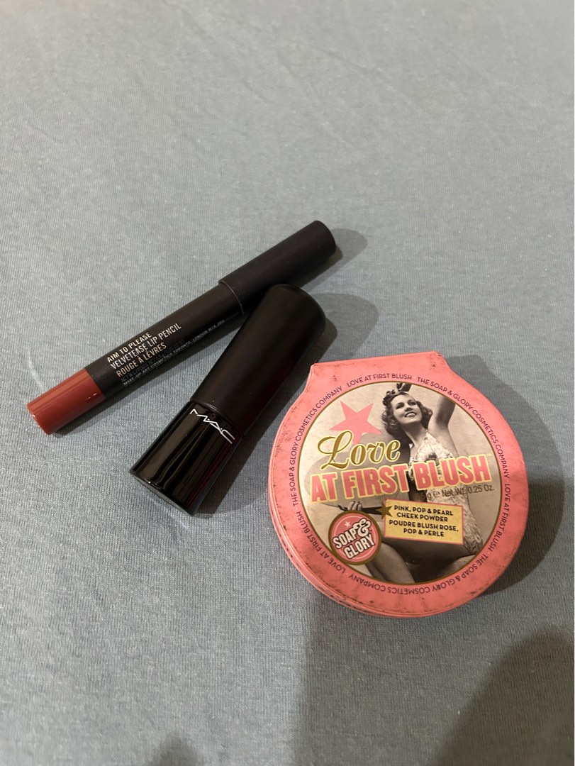 MAC Lippies & Soap & Glory Blush Bundle, Beauty & Personal Care, Face ...