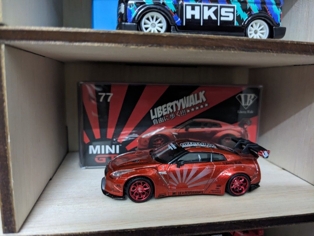 MINI GT 77 LB WORKS Nissan GT-R (R35) Candy Red Type 1, Rear Wing ...
