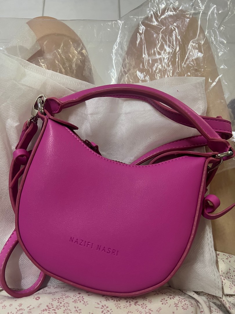 Nazifi Nasri Mini Ribbon Bag in Hot Pink, Women's Fashion, Bags ...