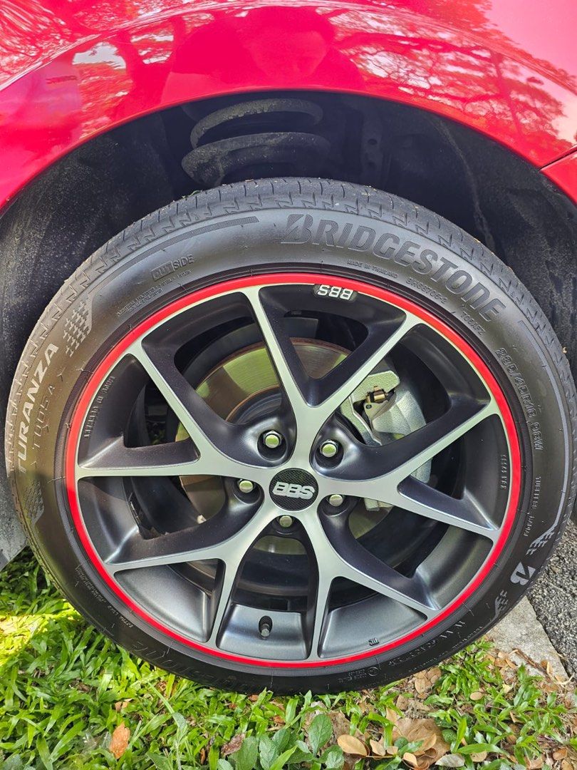 One-year-old 18" BBS rims with tires. Well-maintained and available at ...