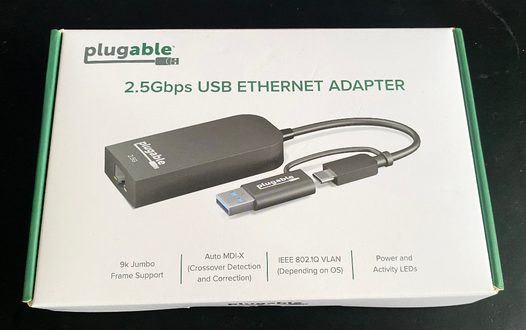 Plugable 2.5GBps 2.5GBe USB Ethernet adapter, Computers & Tech, Parts ...