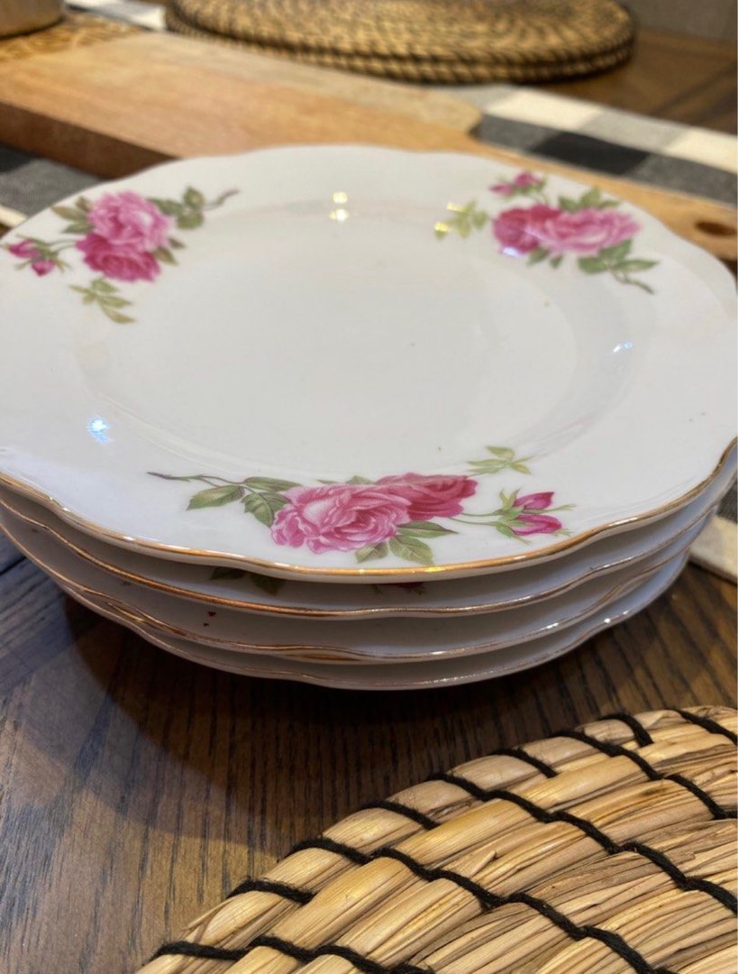 PINGGAN LAMA Pinggan Lauk Twin Rose, Furniture & Home Living ...