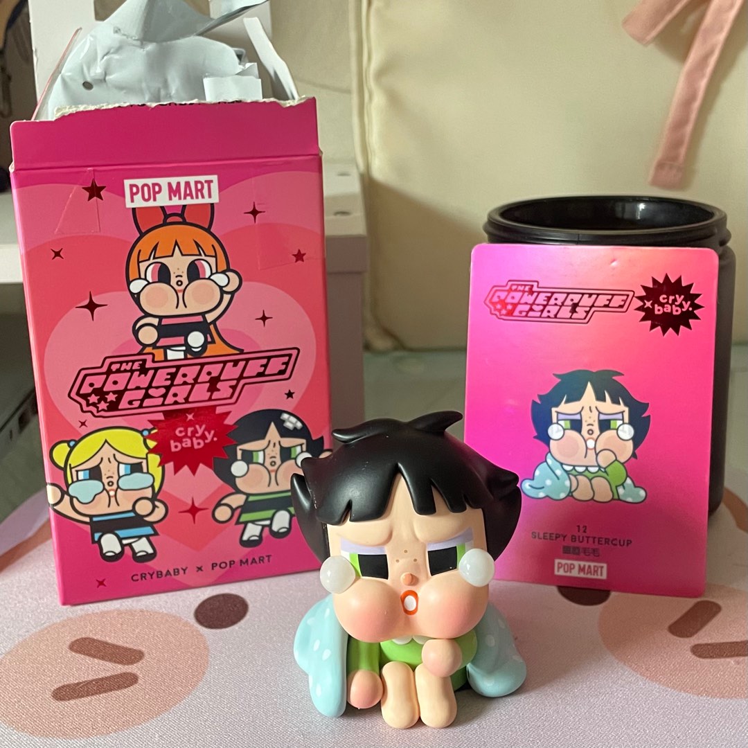 PopMart CryBaby x Power Puff Girls - Sleepy Buttercup, Hobbies & Toys ...