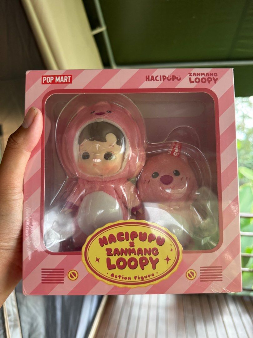 Popmart Original Hacipupu x Zanmang Loopy Action Figure Set Isi 2, Toys ...