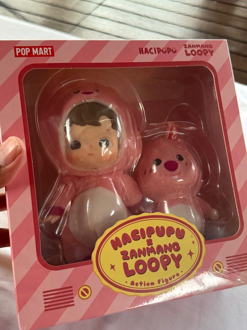 Popmart Original Hacipupu x Zanmang Loopy Action Figure Set Isi 2, Toys ...