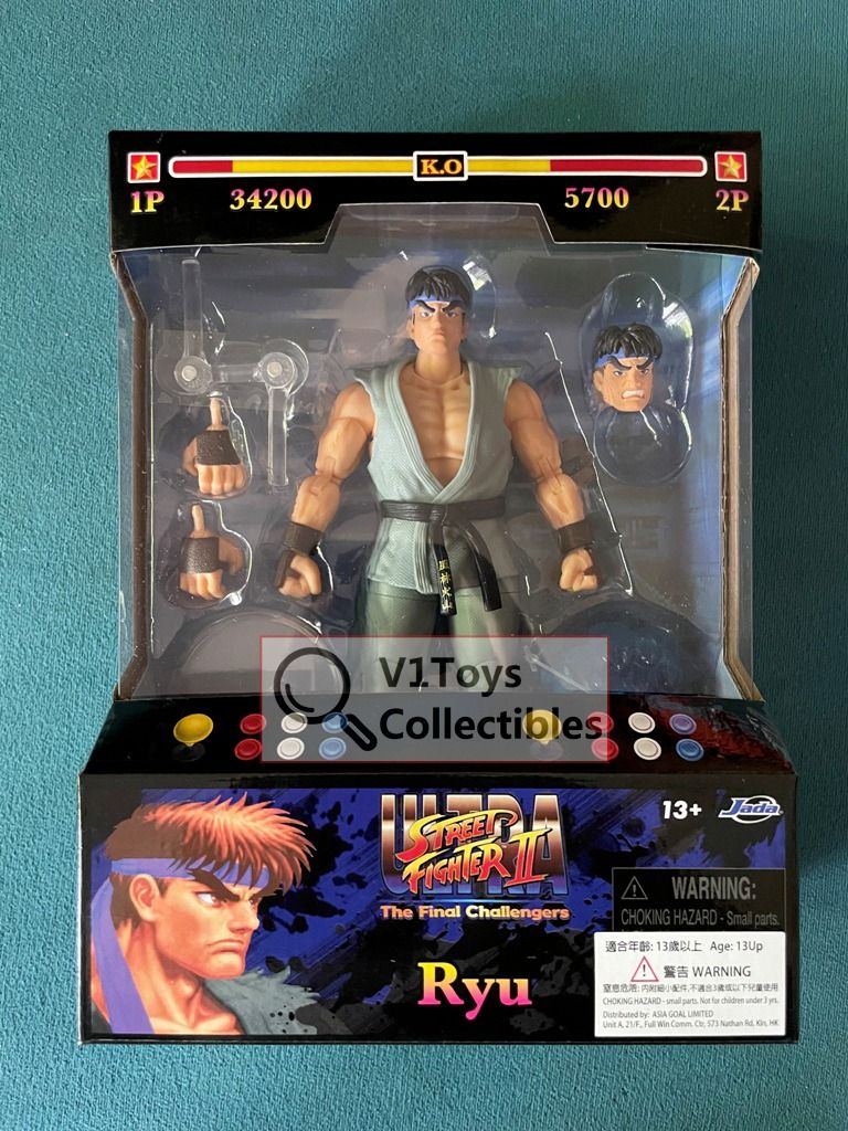 [ReadyStock現貨]Jada Toys Street Fighter II Ryu Action Figure Special 2P ...
