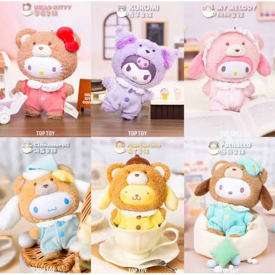 sanrio toptoy baby latte series labubu anik pochacco pompompurin hello ...