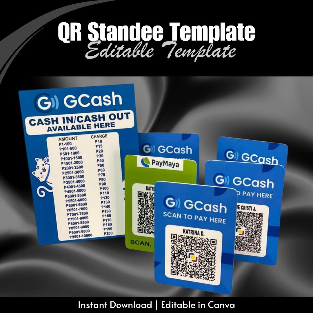 SCAN TO PAY GCASH, PAYMAYA, EDITABLE IN CANVA, Looking For on Carousell