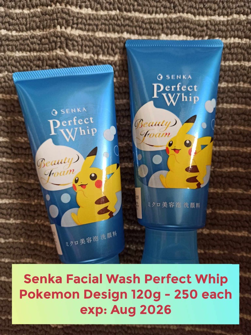 Senka Facial Wash Perfect Whip Pokemon Design 120g, Beauty & Personal ...