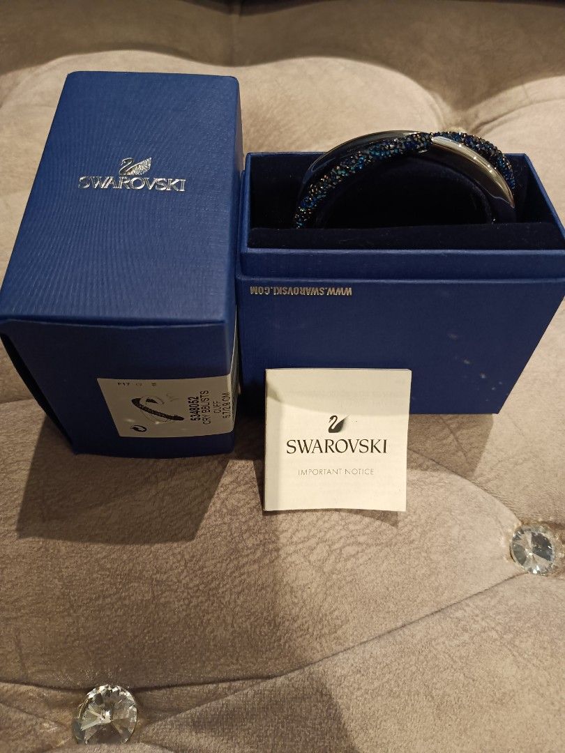 Swarovski Crystaldust Cross Cuff Silver Plate Size Small 2018 Swarovski ...