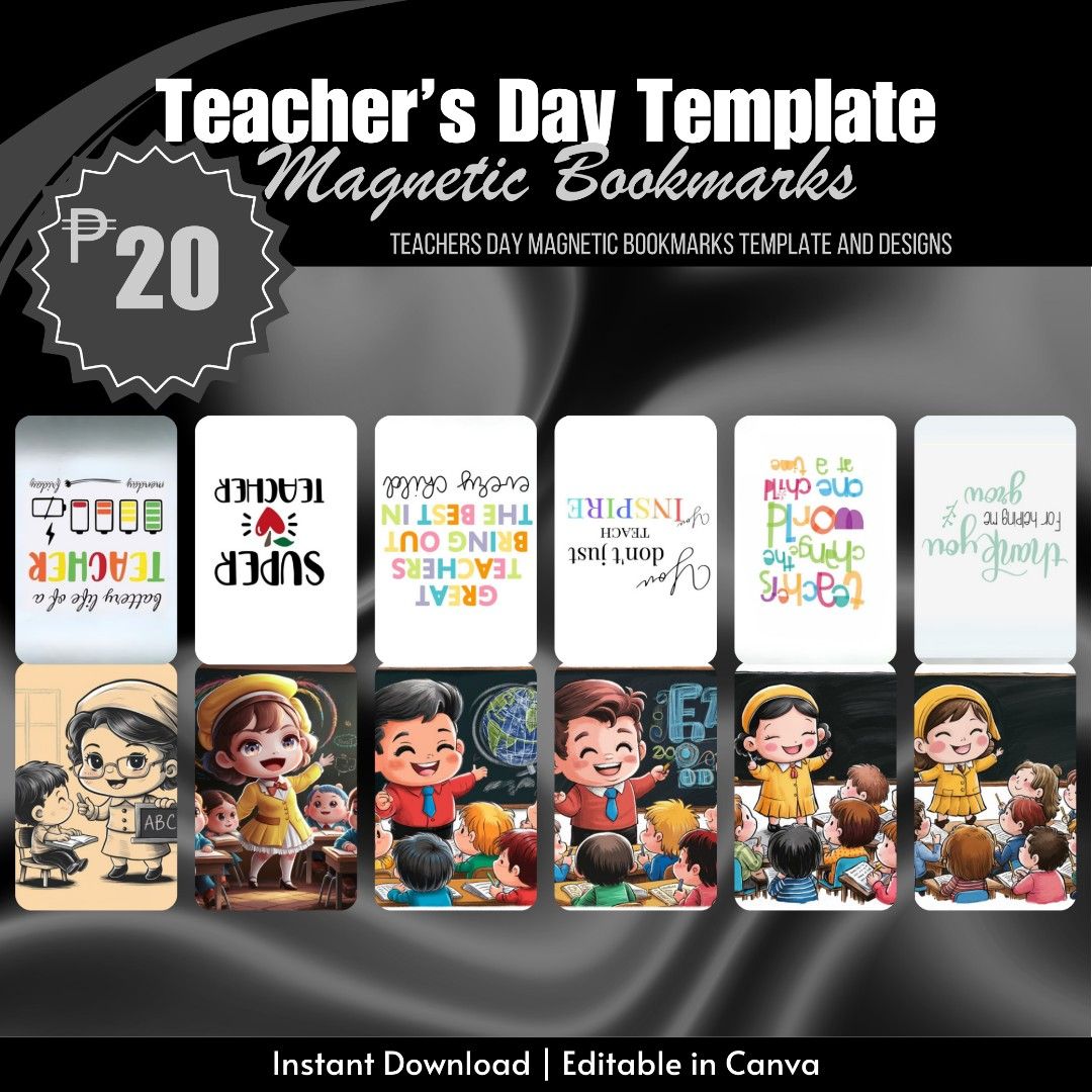 TEACHERS DAY MAGNETIC BOOKMARK TEMPLATES, Looking For on Carousell