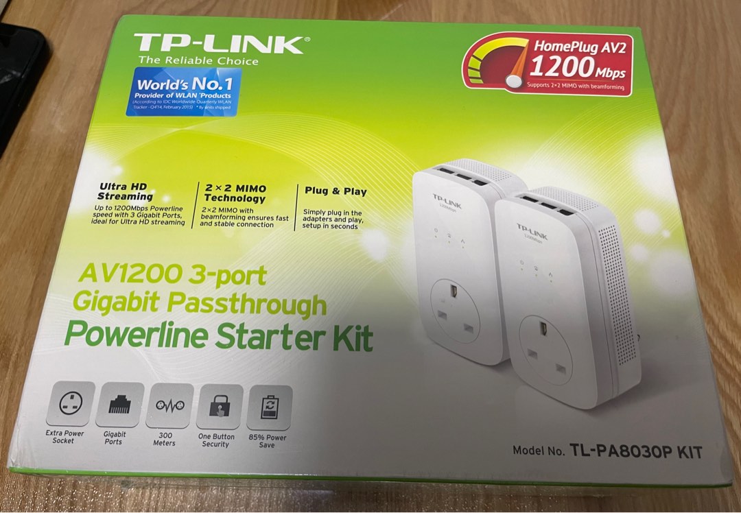 TP-LINK TL-PA8030P AV1200 3-Port Gigabit Passthrough Powerline Adapter, 電腦＆科技, 電腦周邊及配件, Wifi及上網 ...
