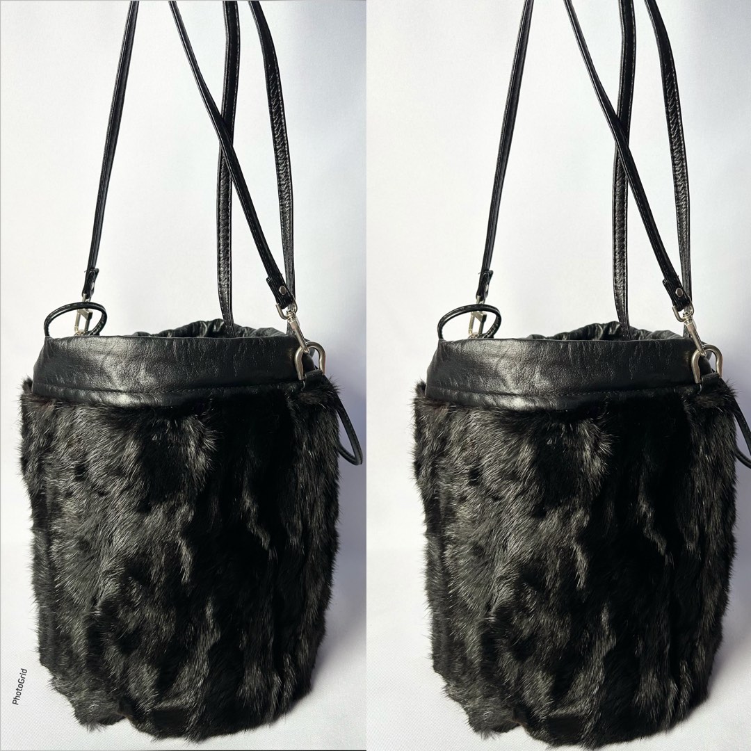 UNITED ARROWS Genuine Rabbit FUR Bucket Bag. Vintage bag, Luxury, Bags ...