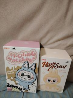 Labubu V1 / V2 Tasty macarons vinyl face blind box Have A Seat whole ...