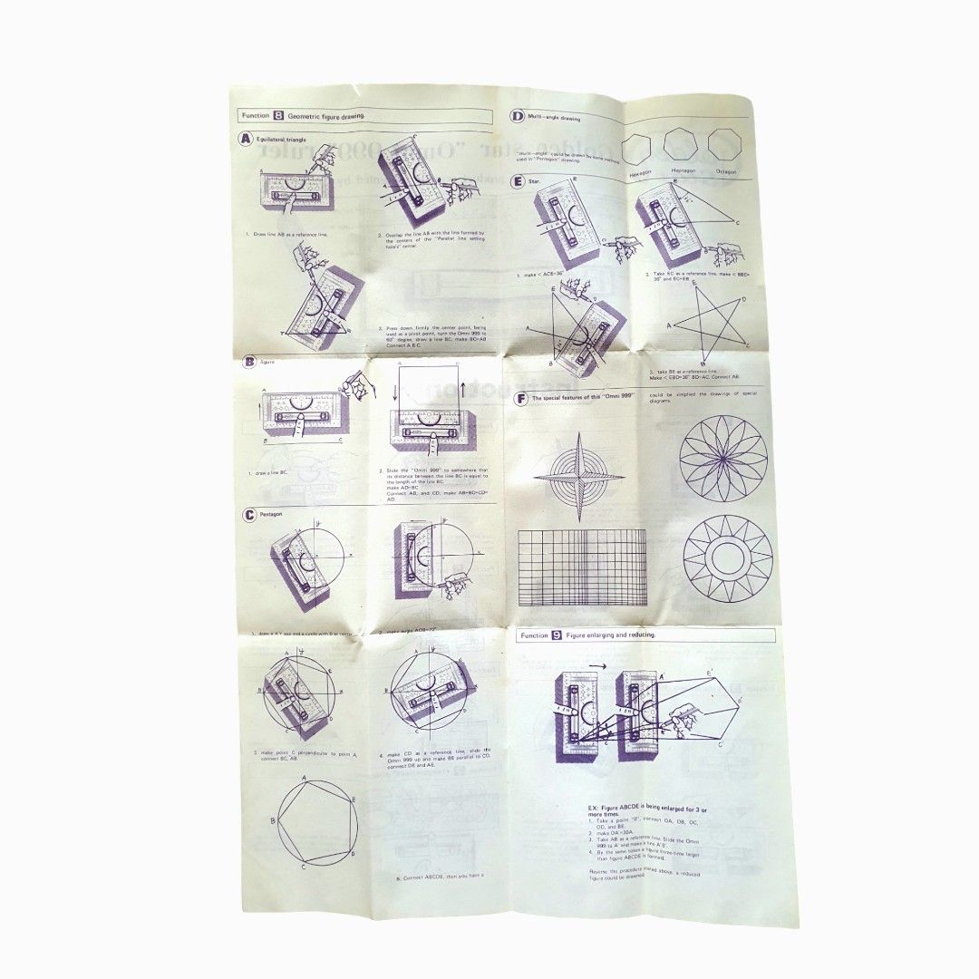 Vintage Omni 999 Ruler Multi Purpose Roll-O-Ruler by Golden Star ...