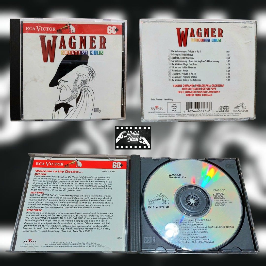 Vintage 1991 RICHARD WAGNER (Wagner Greatest Hits) Original CD, Hobbies ...
