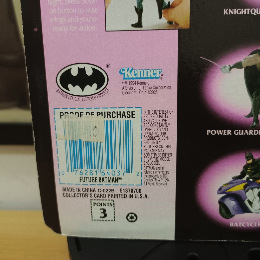 VINTAGE 1994 KENNER LEGENDS OF BATMAN FUTURE BATMAN WITH POP UP AERO ...