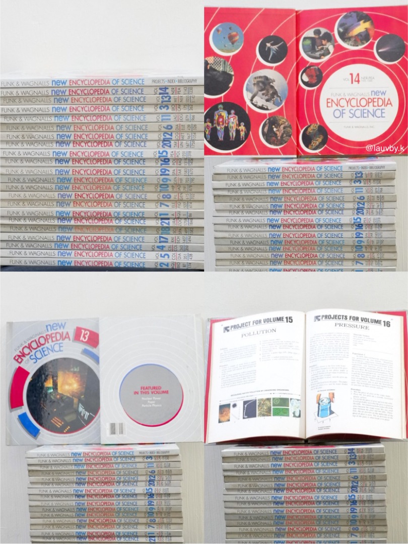 VINTAGE FUNK AND WAGNALLS NEW ENCYCLOPEDIA OF SCIENCE COMPLETE 21 ...