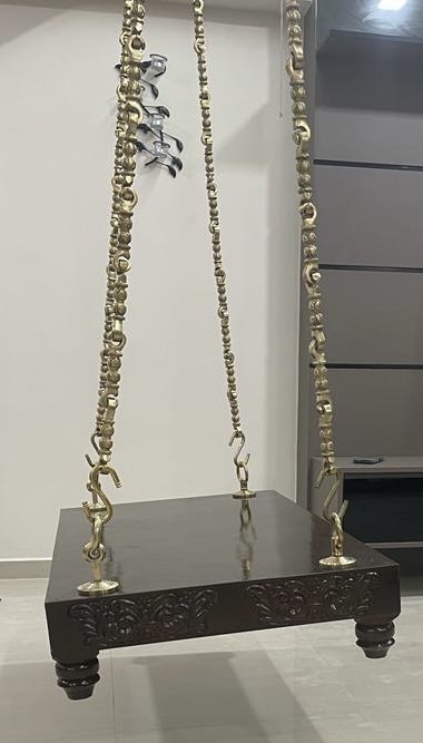 Wooden Swing with brass chain, Furniture & Home Living, Furniture ...