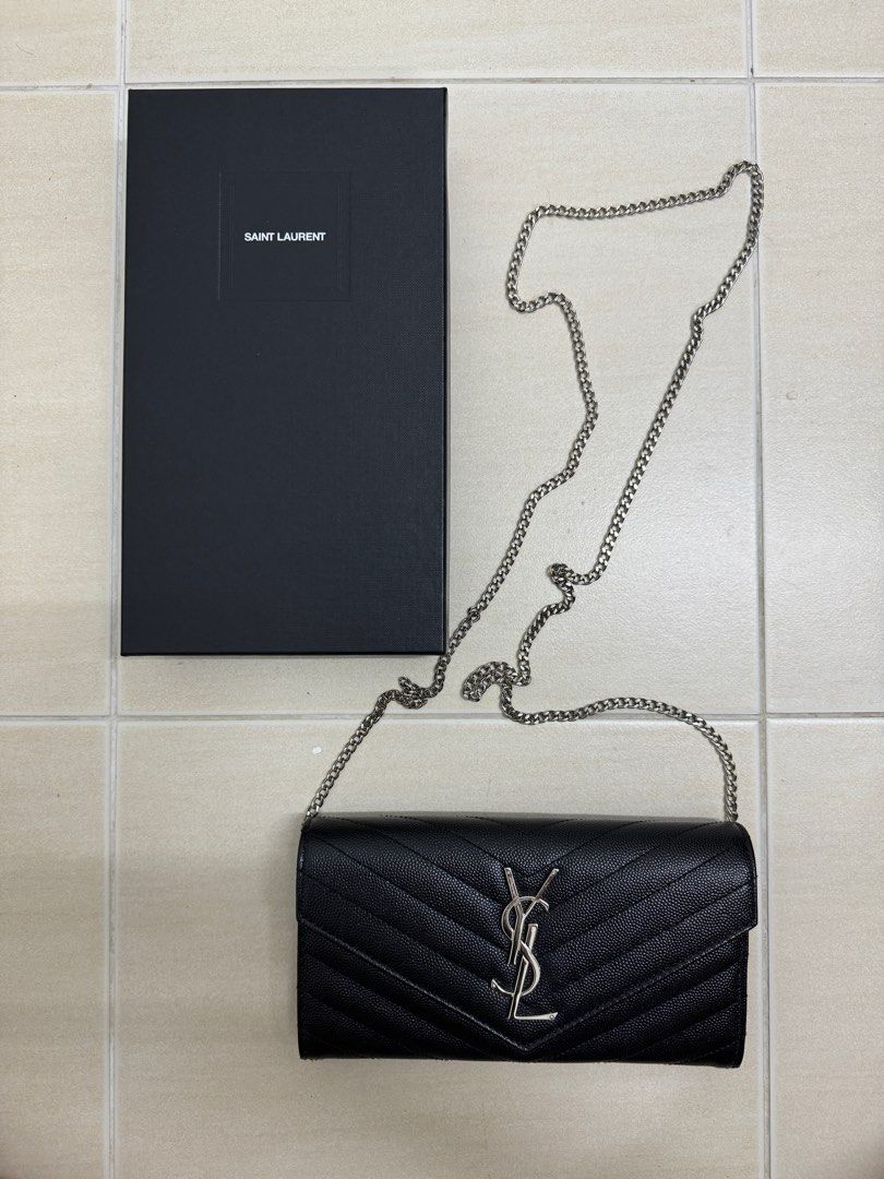 ysl chain wallet, Luxury, Bags & Wallets on Carousell