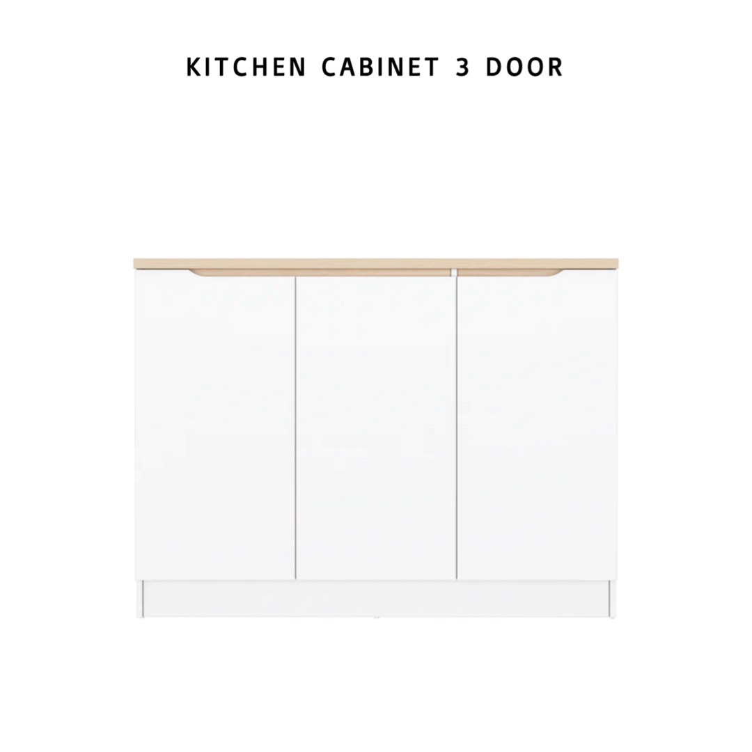 3 Door Kitchen Cabinet Melamine - 4ft, Furniture & Home Living ...