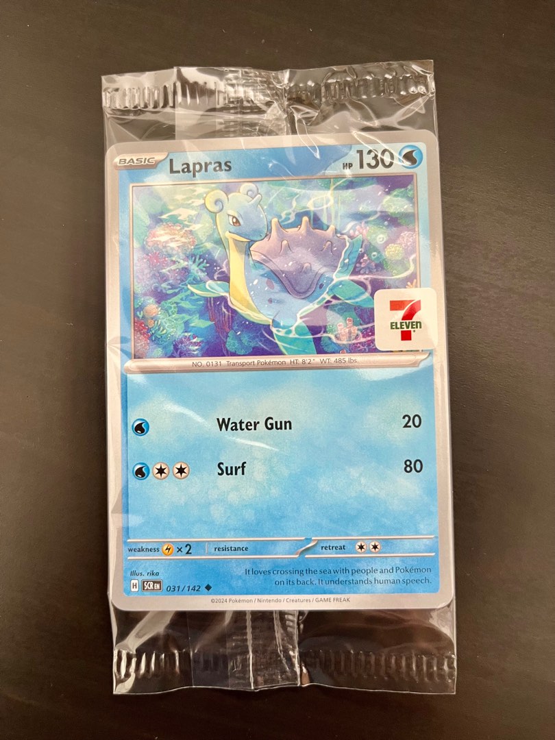 7-11 Pokemon Lapras Card, Hobbies & Toys, Collectibles & Memorabilia ...