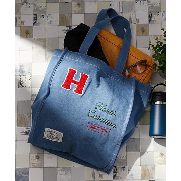 預購 日本直送 HANES 牛仔手提包 unisex TOTE BAG Navy / Blue, 女裝, 手袋及銀包, 多用途袋 ...