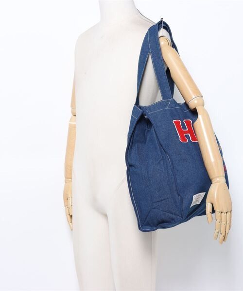 預購 日本直送 HANES 牛仔手提包 unisex TOTE BAG Navy / Blue, 女裝, 手袋及銀包, 多用途袋 ...