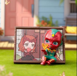 Popmart marvel photo frame series figures相框系列Captain America美國隊長, 興趣及遊戲 ...