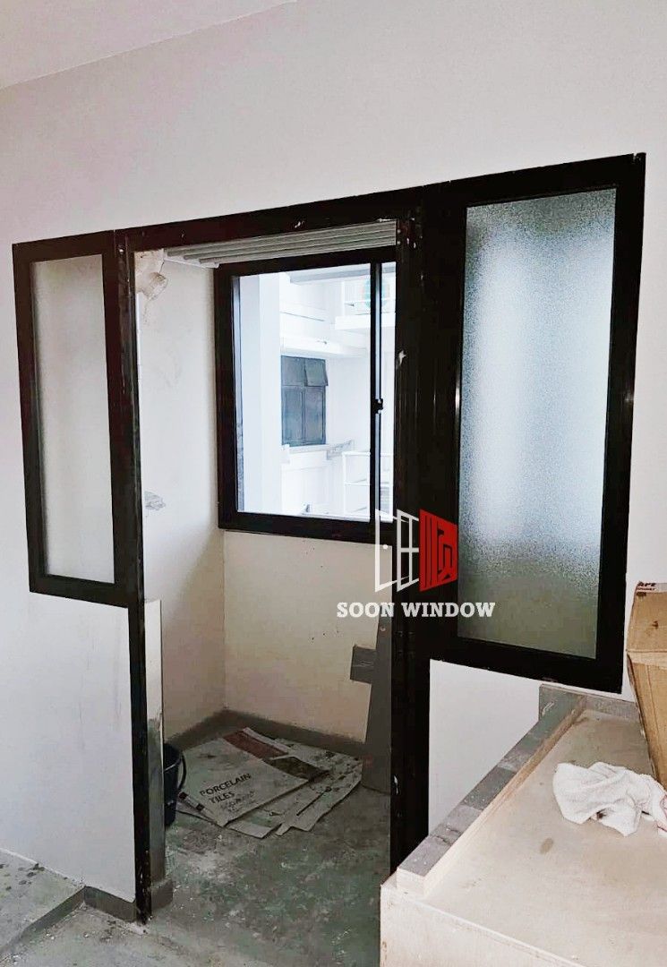 Aluminium sliding door | Kitchen Door | Kitchen fixed panel | Service ...