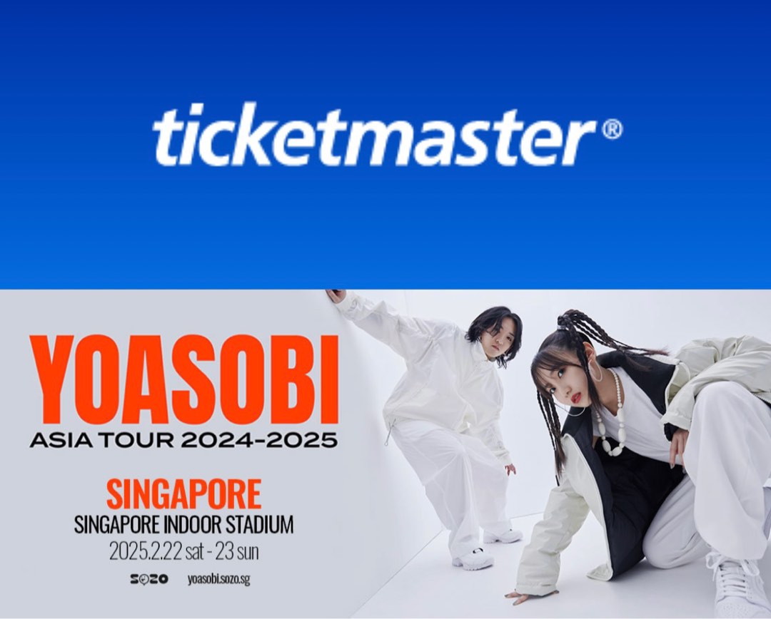 ASIA TOUR 2024-2025 YOASOBI LIVE IN SINGAPORE演唱會飛 一票難求 e-Ticket PDF票 ...