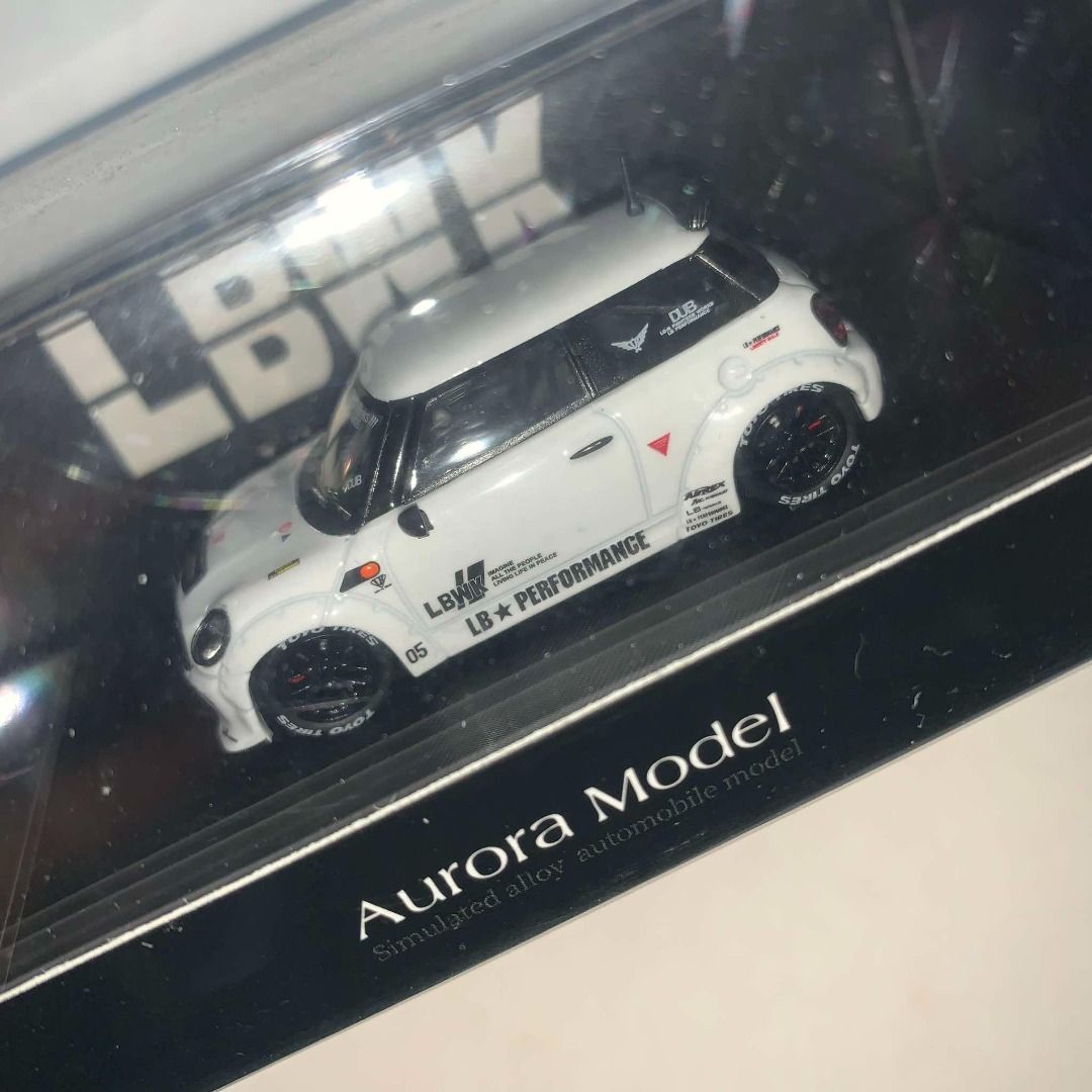 Aurora Model 1/64 Scale MINI COOPER LB PERFORMANCE LBWK White Die-cast ...