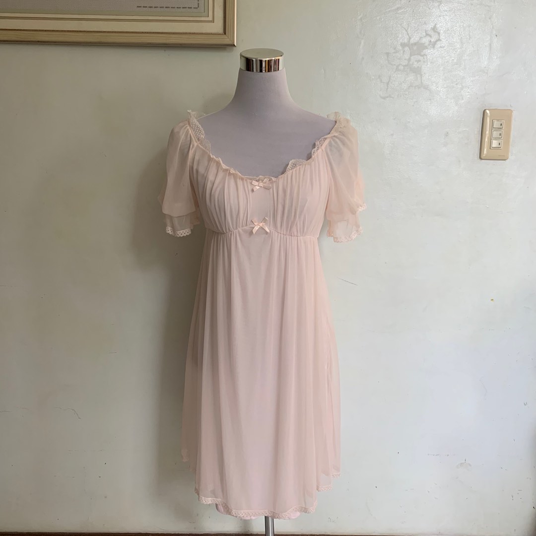 baby pink babydoll dress coquette collette, Women's Fashion, Dresses ...