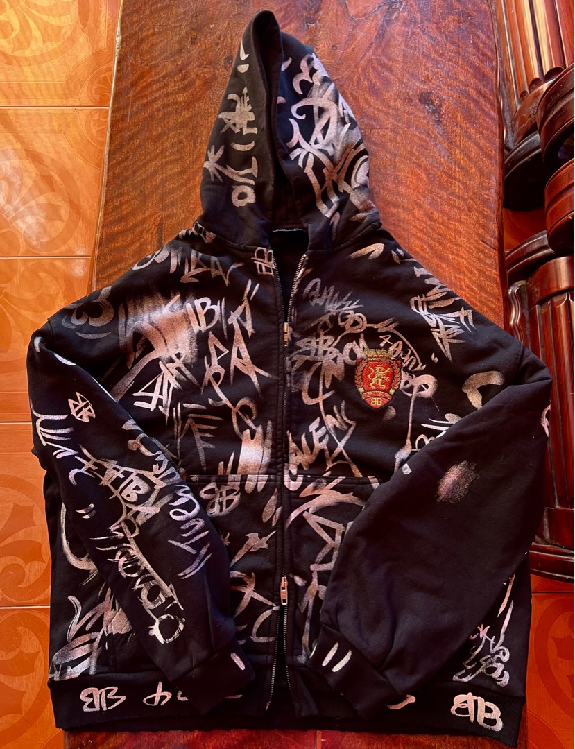 Balenciaga Skater Zip Jacket in Black, Men's Fashion, Coats, Jackets ...