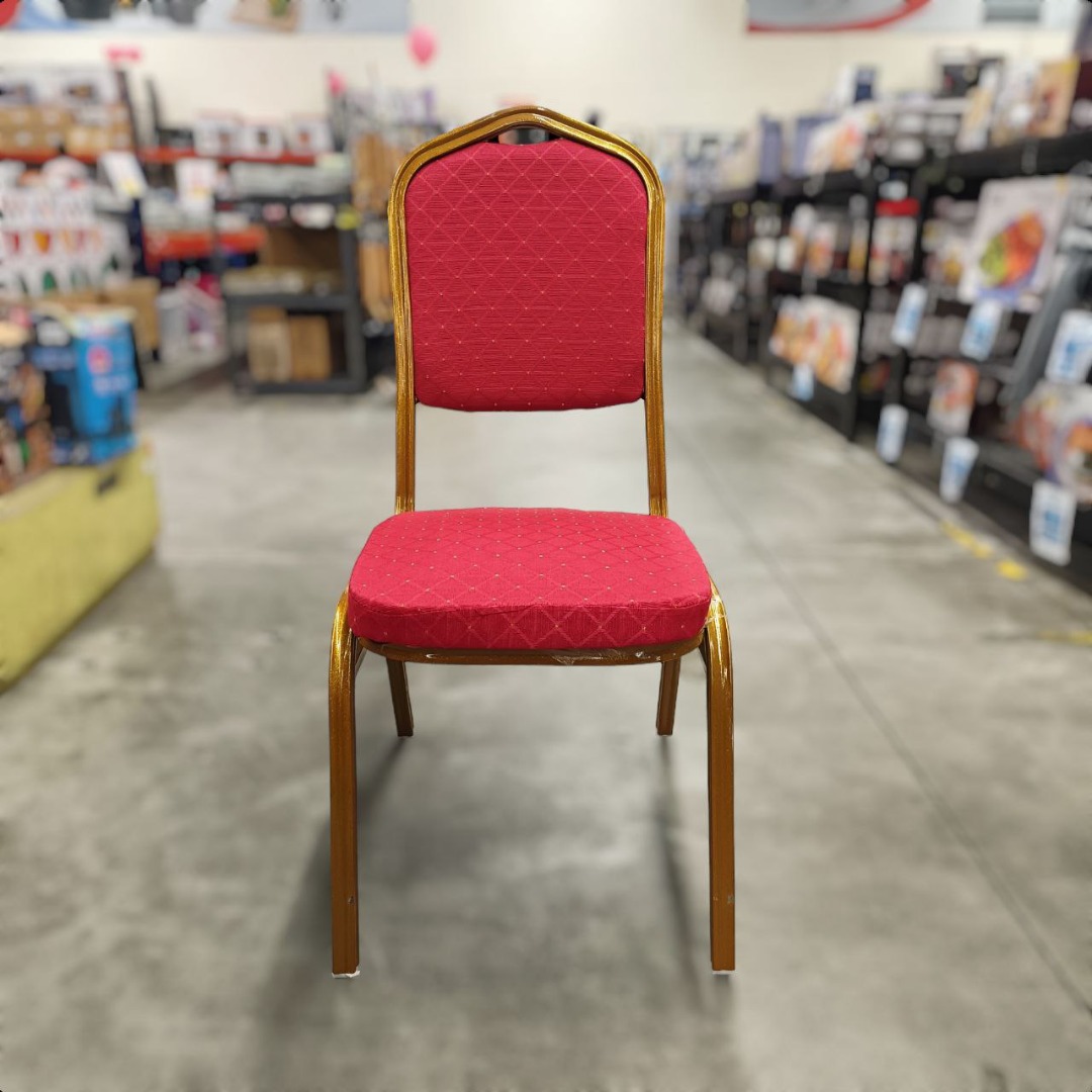 Banquet Chair Steel Frame Red, Furniture & Home Living, Furniture ...