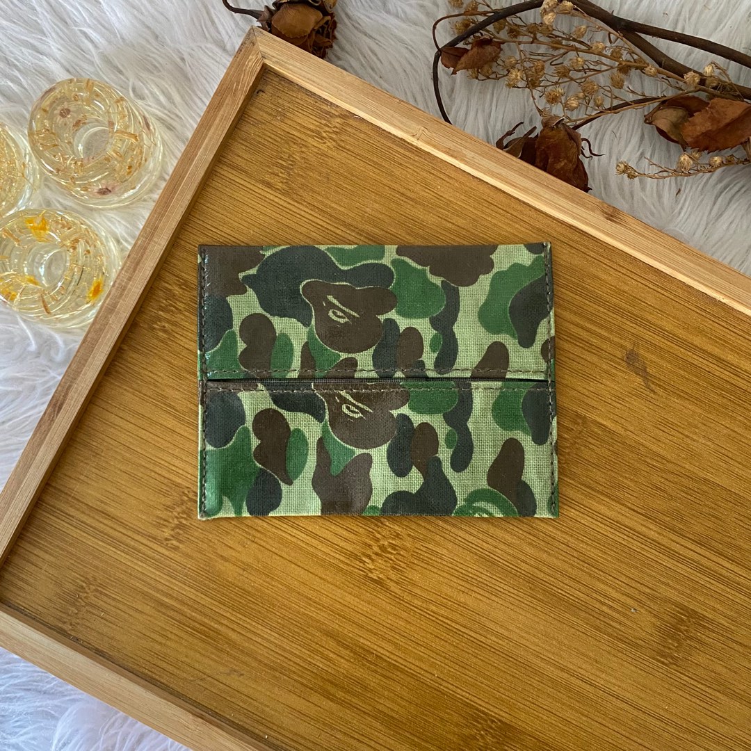 BAPE A Bathing Ape Green Camouflage Pocket Tissue Pouch, Men's Fashion ...