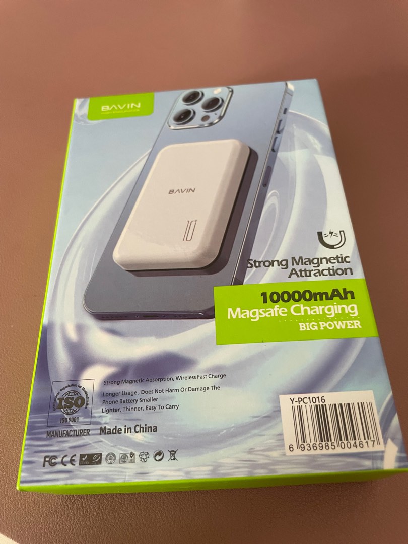 BAVIN PC1016 10000mAh 15W Wireless Magnetic Charging Powerbank Type-C Output, Mobile Phones ...