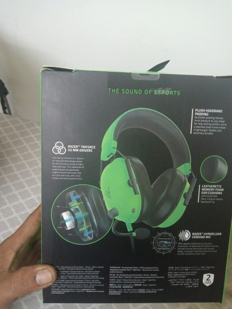 Black shark v2(green edition), Audio, Headphones & Headsets on Carousell