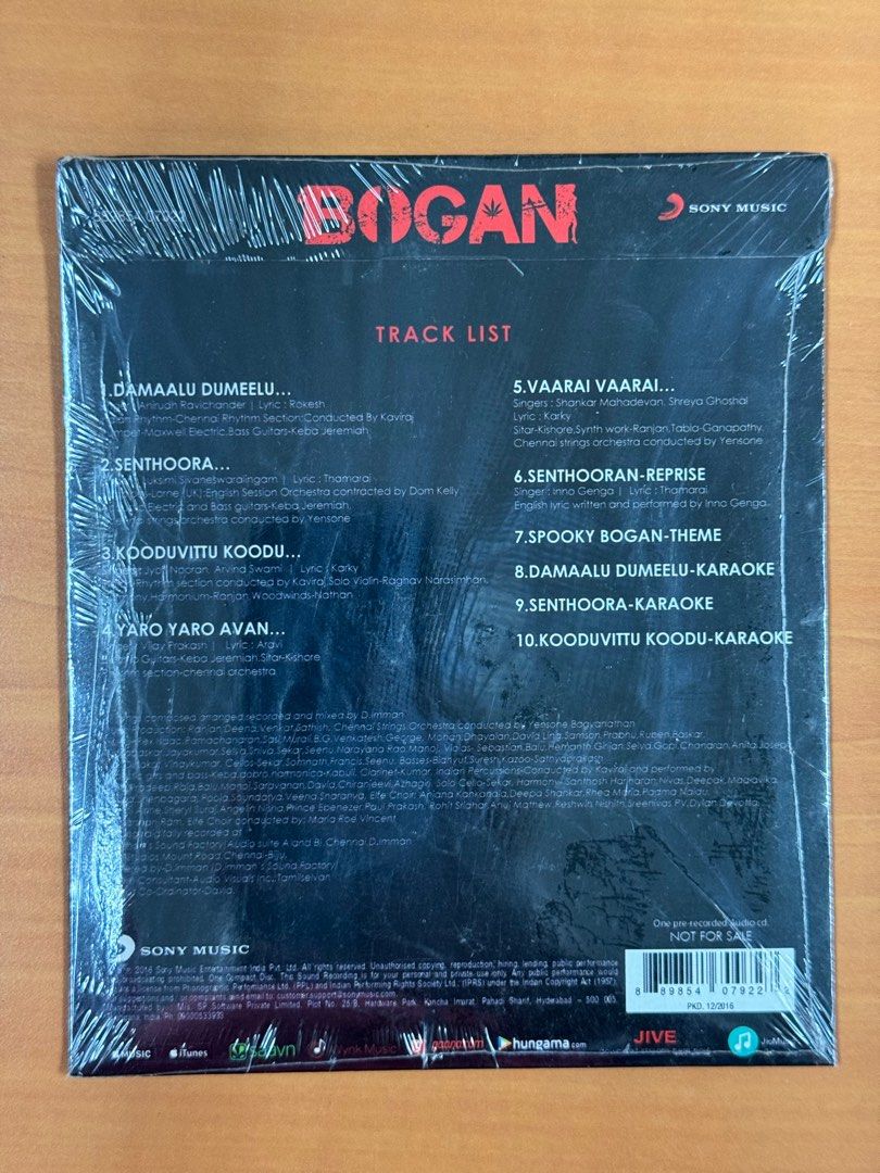Bogan Tamil Audio CD, Hobbies & Toys, Music & Media, CDs & DVDs on ...