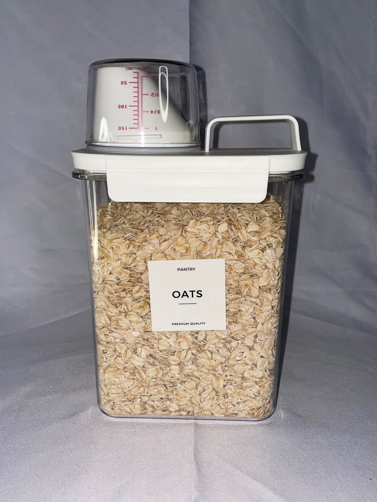 Cereal Oats Food Storage Organizer |Container Airtight | Rice Oatmeal ...